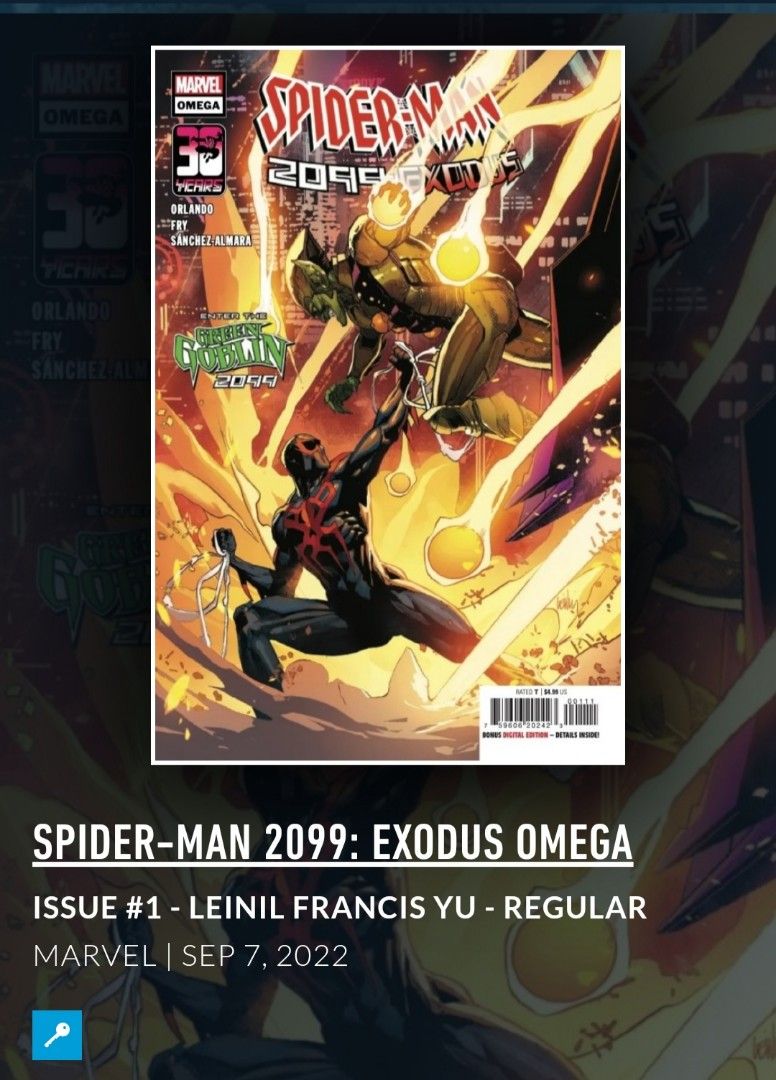 SPIDER-MAN 2099: EXODUS OMEGA, Hobbies & Toys, Books & Magazines ...
