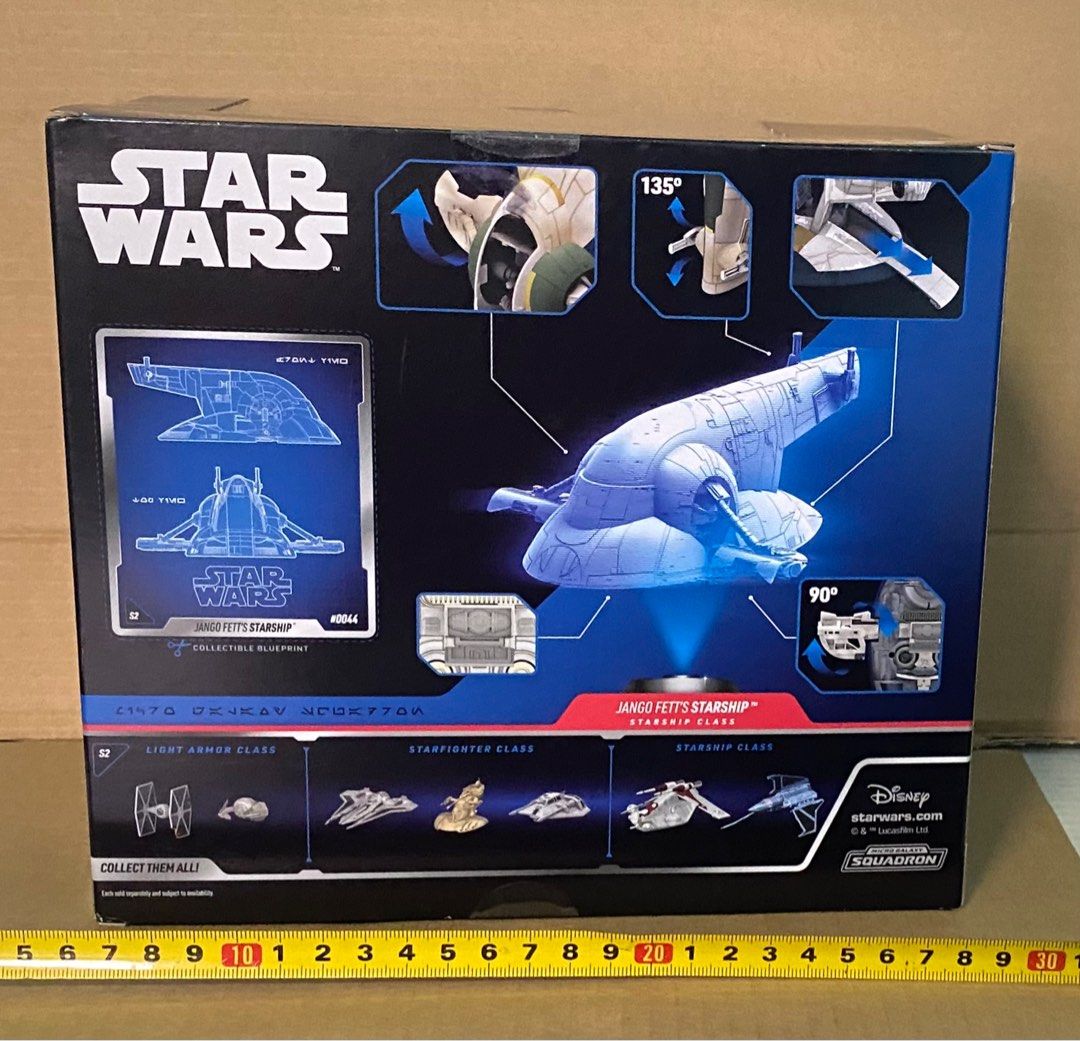 Star Wars micro galaxy squadron Jango Fett's 7" starship & 1.1" Jango ...