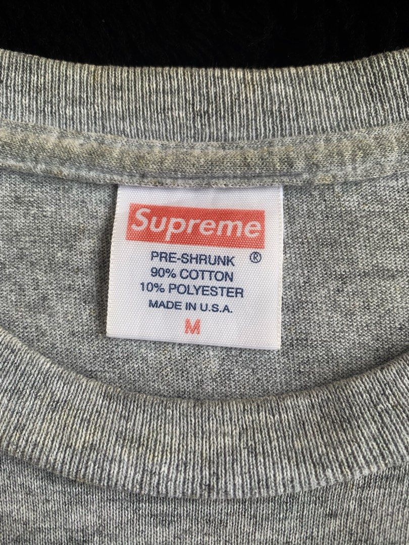 SURPEME X BAD BOY RECORDS GREY TEE, Men's Fashion, Tops & Sets, Tshirts ...