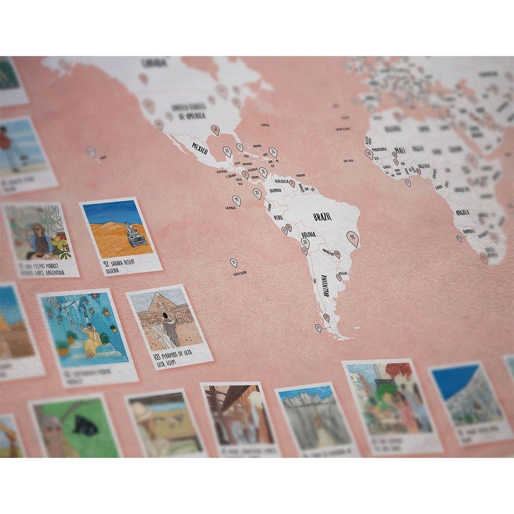 The 150 Instagrammable Map Gift for Selfies Wanderlust Travelers by ...