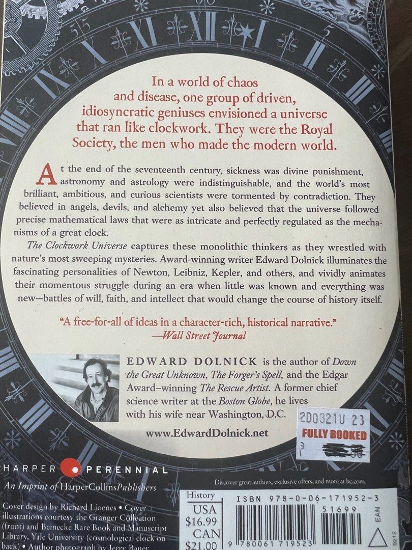 The Clockwork Universe by Edward Dolnick, Hobbies & Toys, Books ...