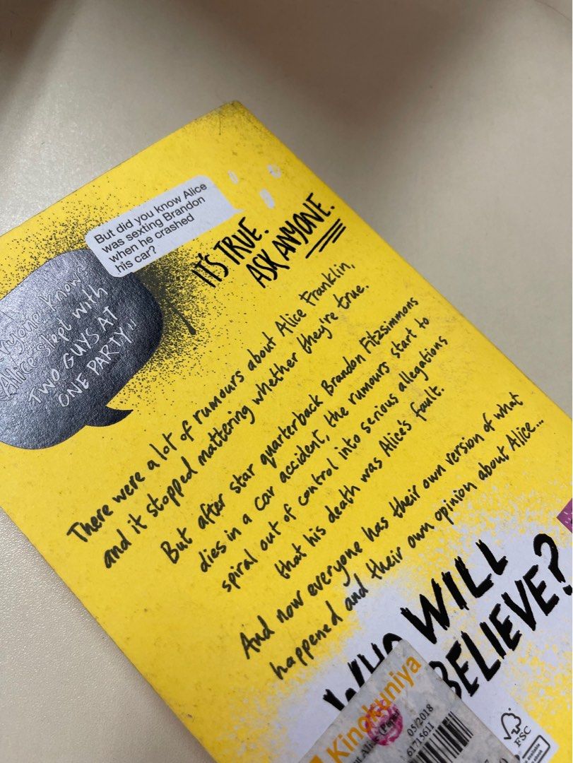 The Truth About Alice by Jennifer Mathieu Book, Hobbies & Toys, Books ...