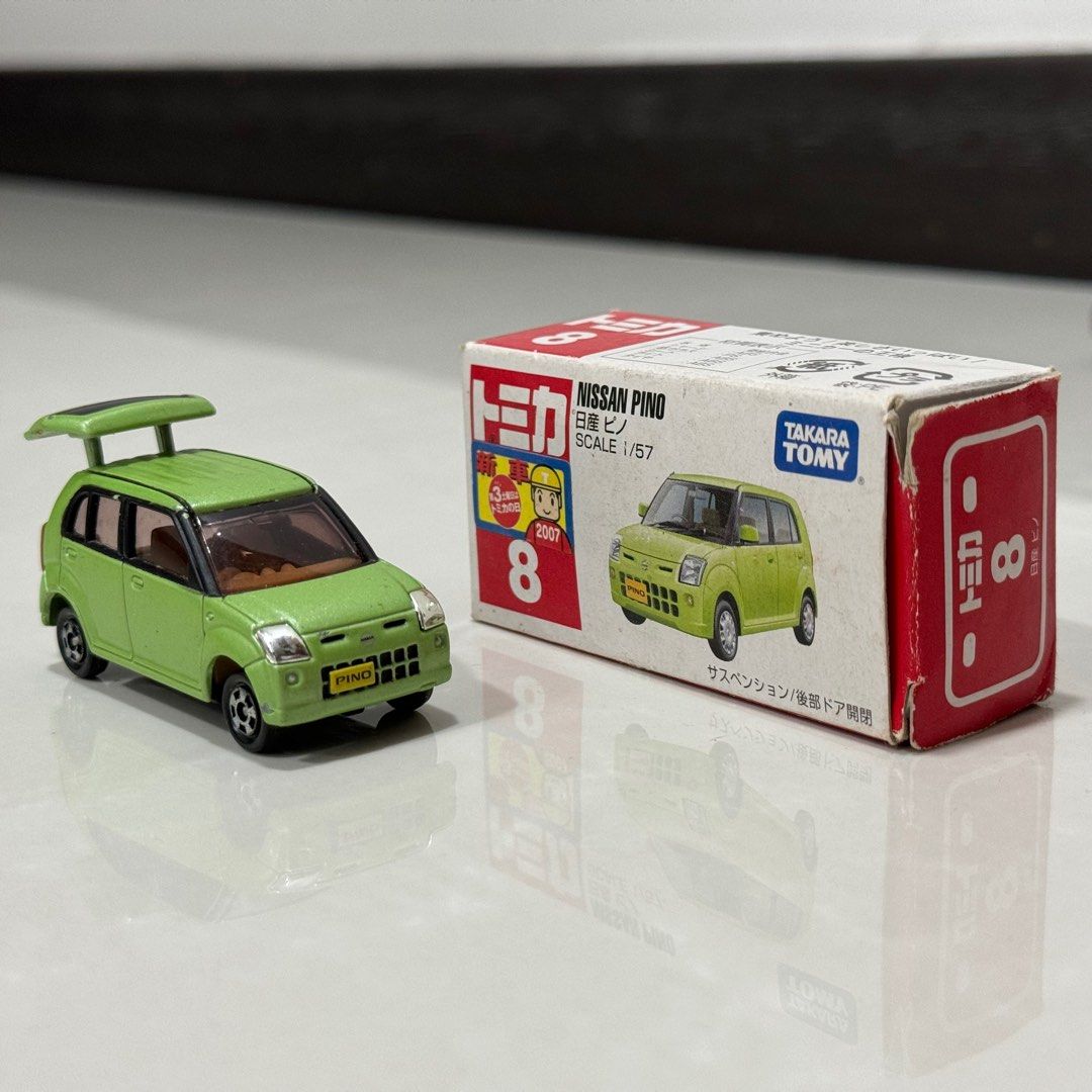 Tomica #8 Nissan Pino, #23 Mitsubishi Mirage, #46 Daihatsu Cast, #75 ...