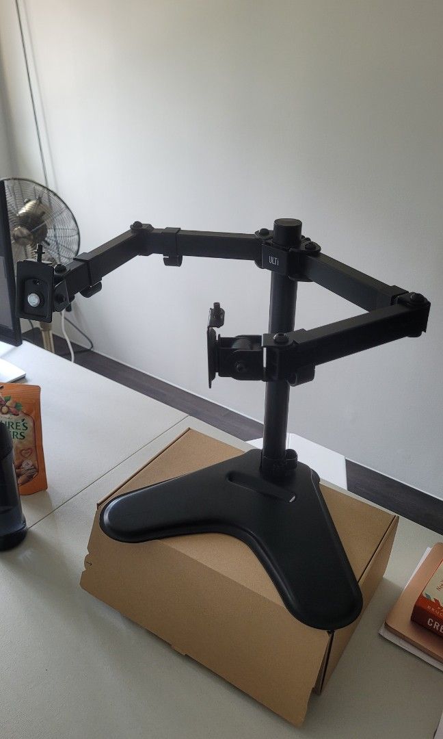 Ulti evo dual monitor free standing desk mount for 2 screens, Computers ...