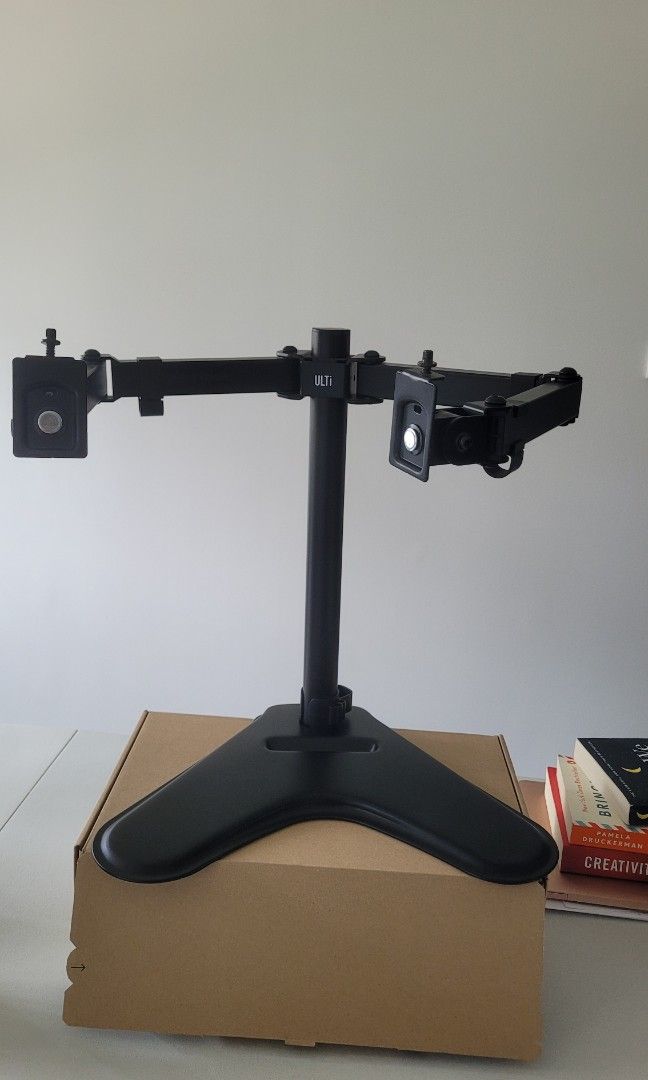 Ulti evo dual monitor free standing desk mount for 2 screens, Computers ...