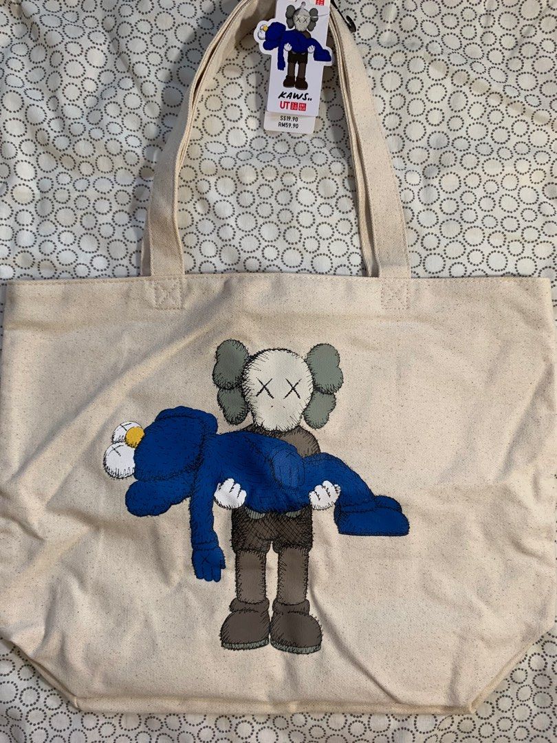 Uniqlo KAWS tote bag, Women's Fashion, Bags & Wallets, Tote Bags on ...