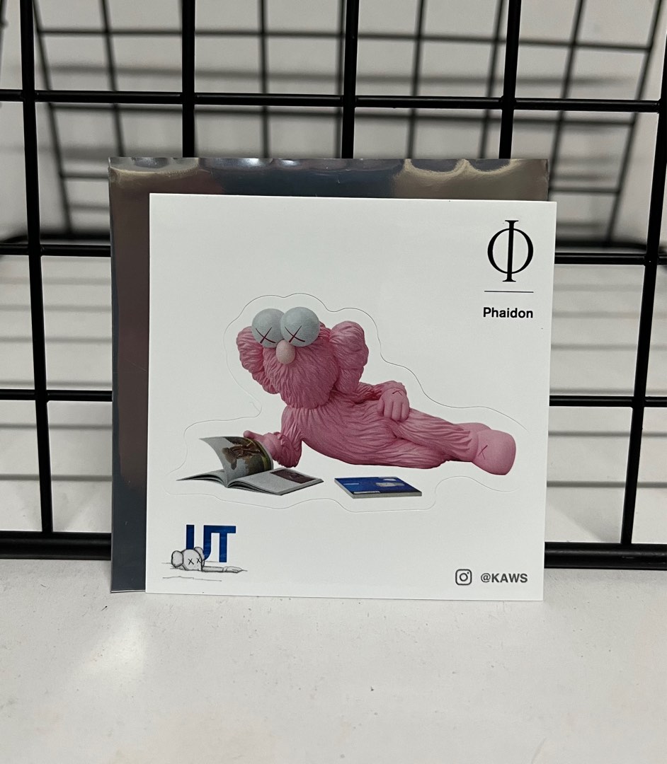 Uniqlo X Kaws Sticker - Pink, Car Parts & Accessories, Emblem, Sticker ...