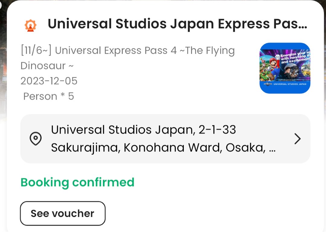 Universal Studios Japan Osaka Express Pass 4 - flying dinosaur, Tickets ...