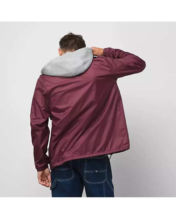 vans riley hooded coach jacket, Men's Fashion, Tops & Sets, Hoodies on ...