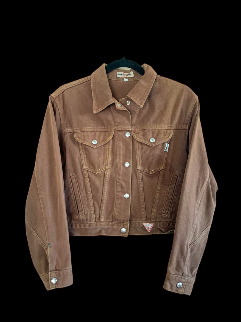 Vintage Brown Denim Jacket, Men's Fashion, Coats, Jackets and Outerwear ...