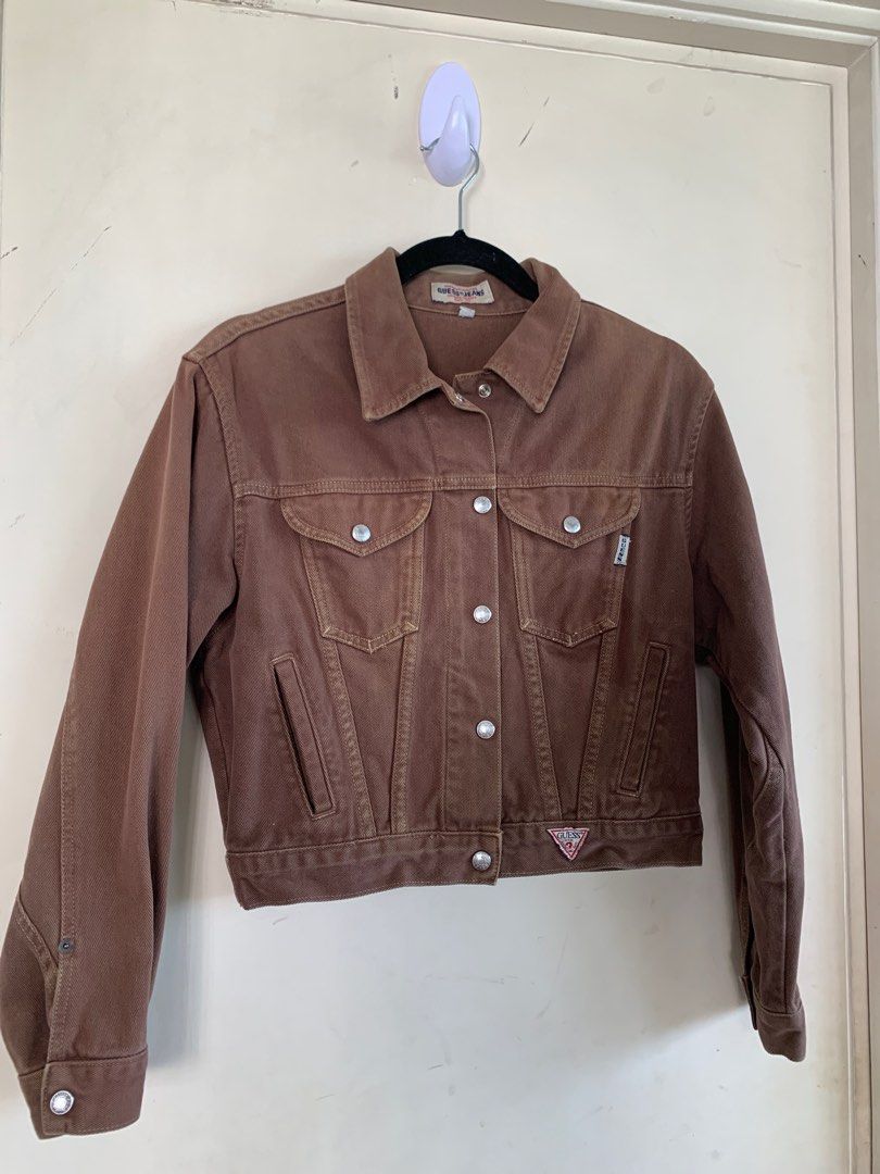 Vintage Brown Denim Jacket, Men's Fashion, Coats, Jackets and Outerwear ...