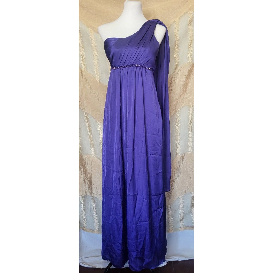 VIOLET TOGA LONG GOWN (PROM WEDDING BRIDESMAID PARTY, Women's Fashion ...
