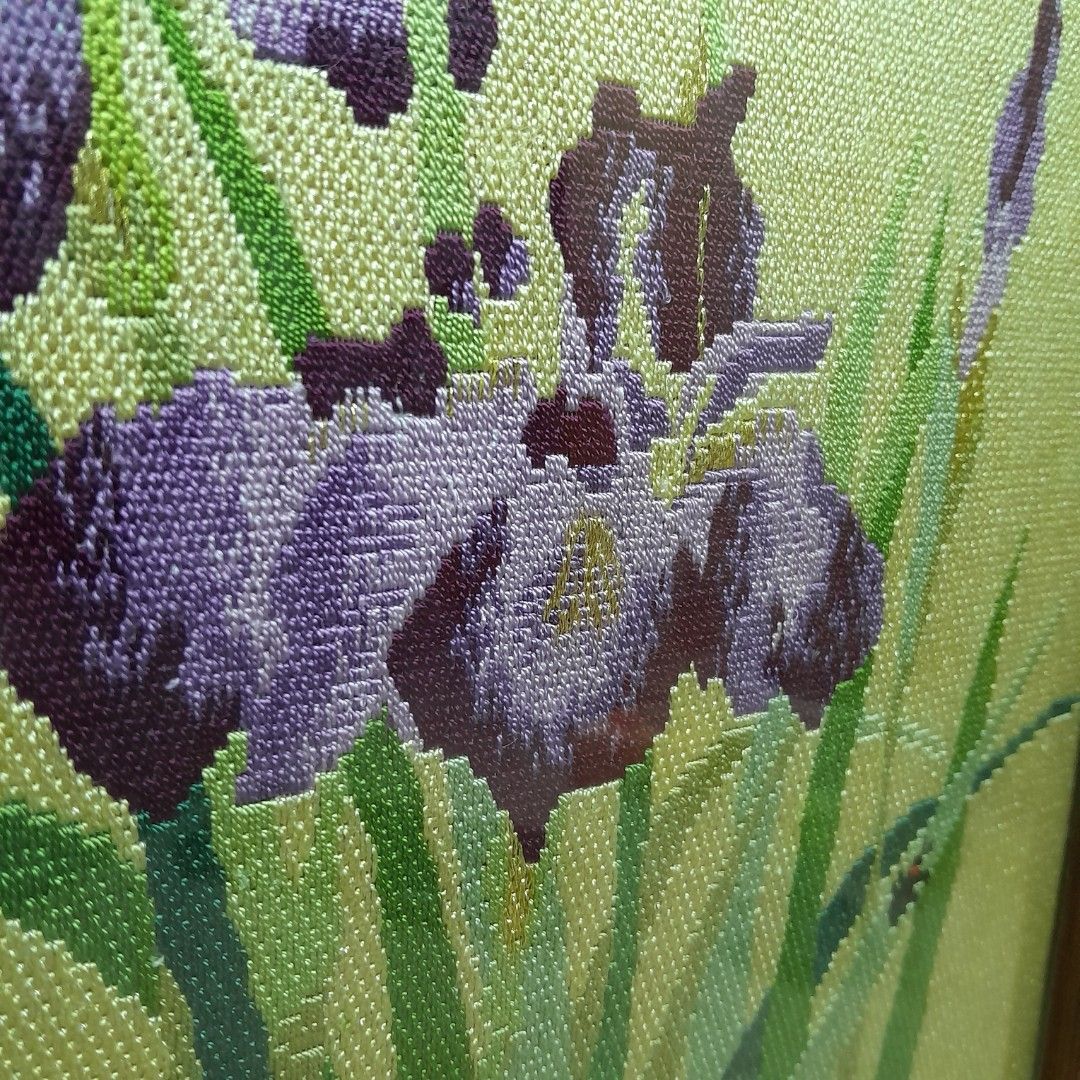 W33 x H33cm VINTAGE BUNKA EMBROIDERY DECORATIVE FLOWER FRAME DECORATIVE ...