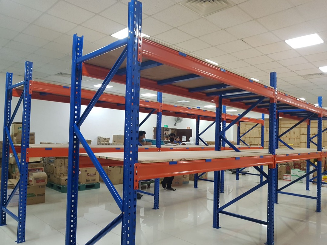 Warehouse Type Adjustable Beam Pallet Rack, Furniture & Home Living ...