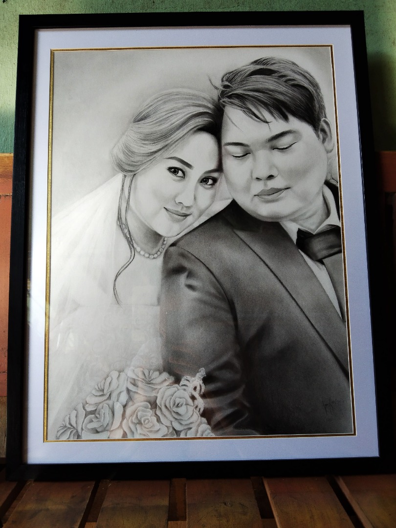 WEDDING PORTRAIT / WEDDING DRAWING, Hobbies & Toys, Stationary & Craft ...