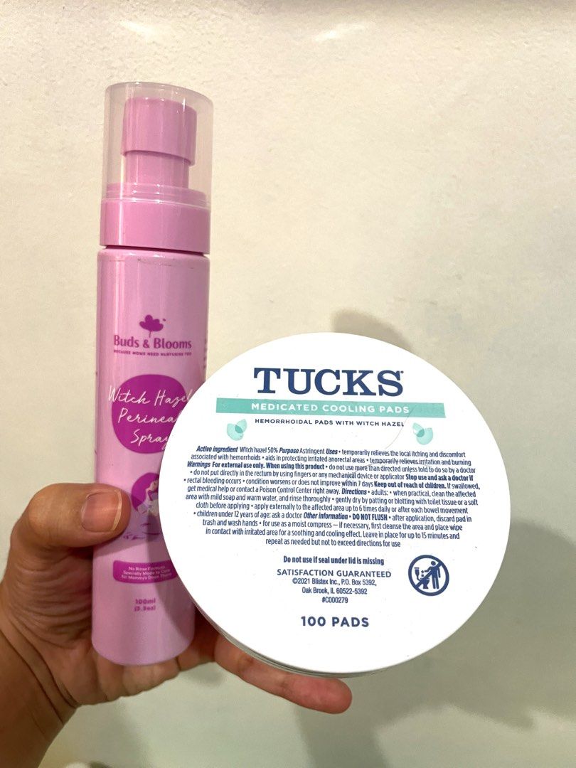 (WITH FREE PERINEAL SPRAY) TUCKS MEDICATED COOLING PADS (around 80pcs ...
