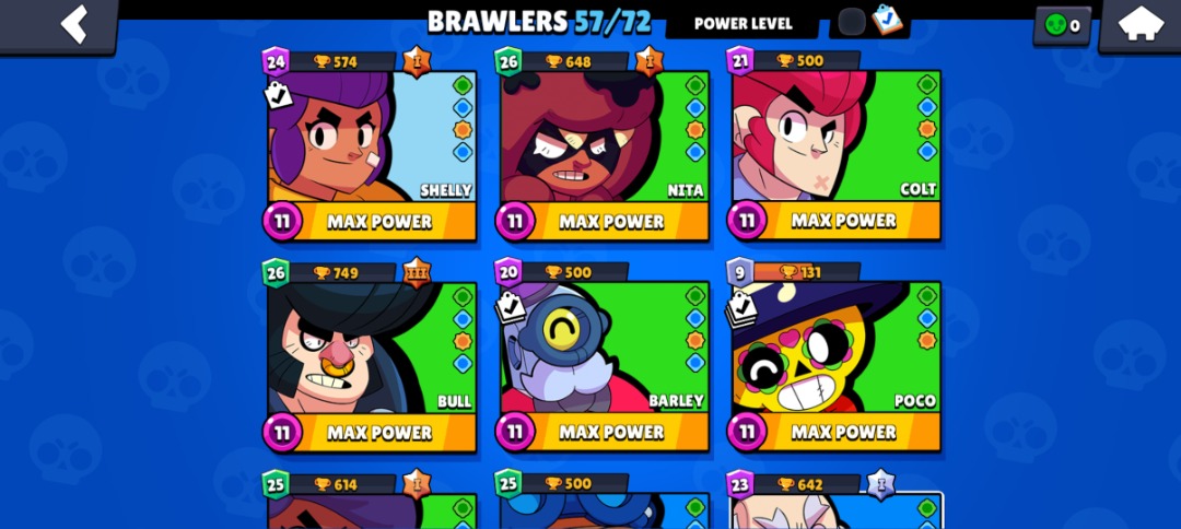 WTS 20 max level brawler many skins brawl stars account, Video Gaming ...