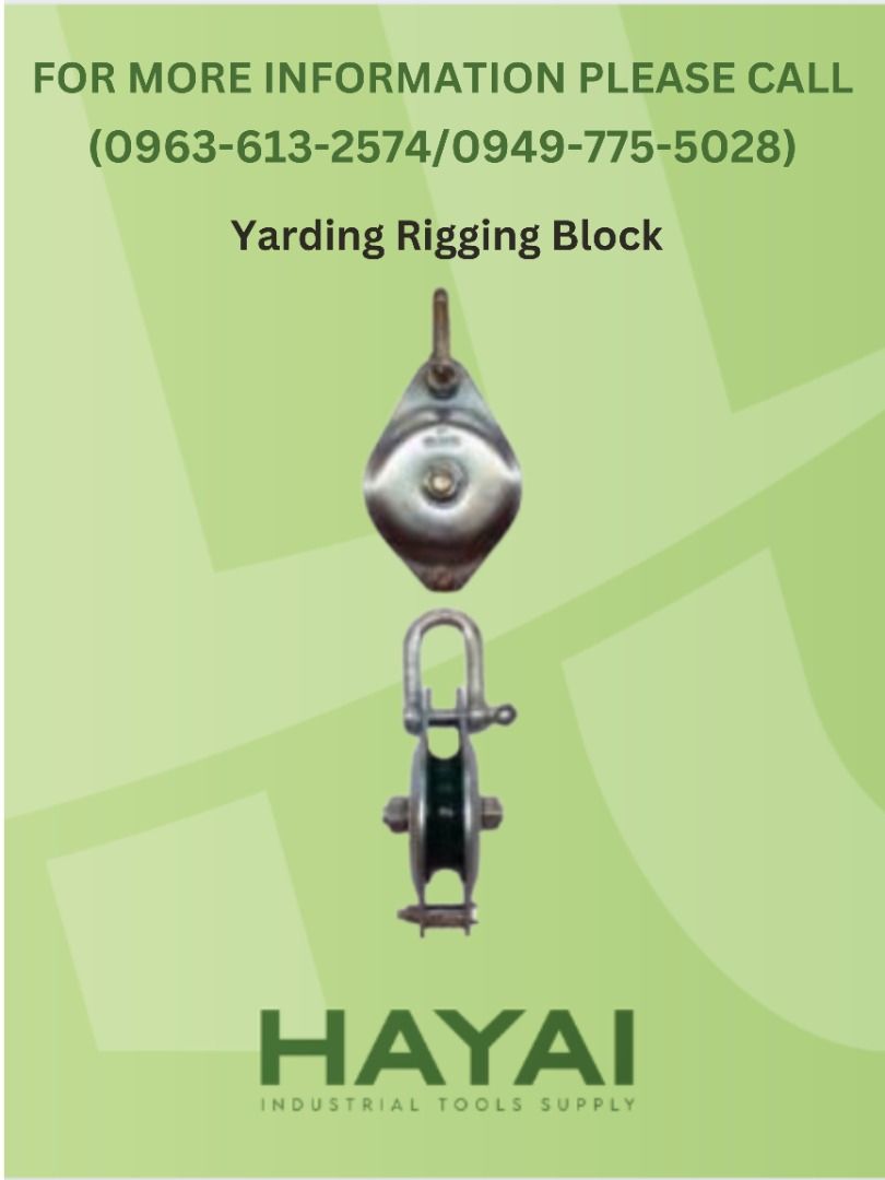 Yarding Rigging Block, Commercial & Industrial, Construction Tools ...