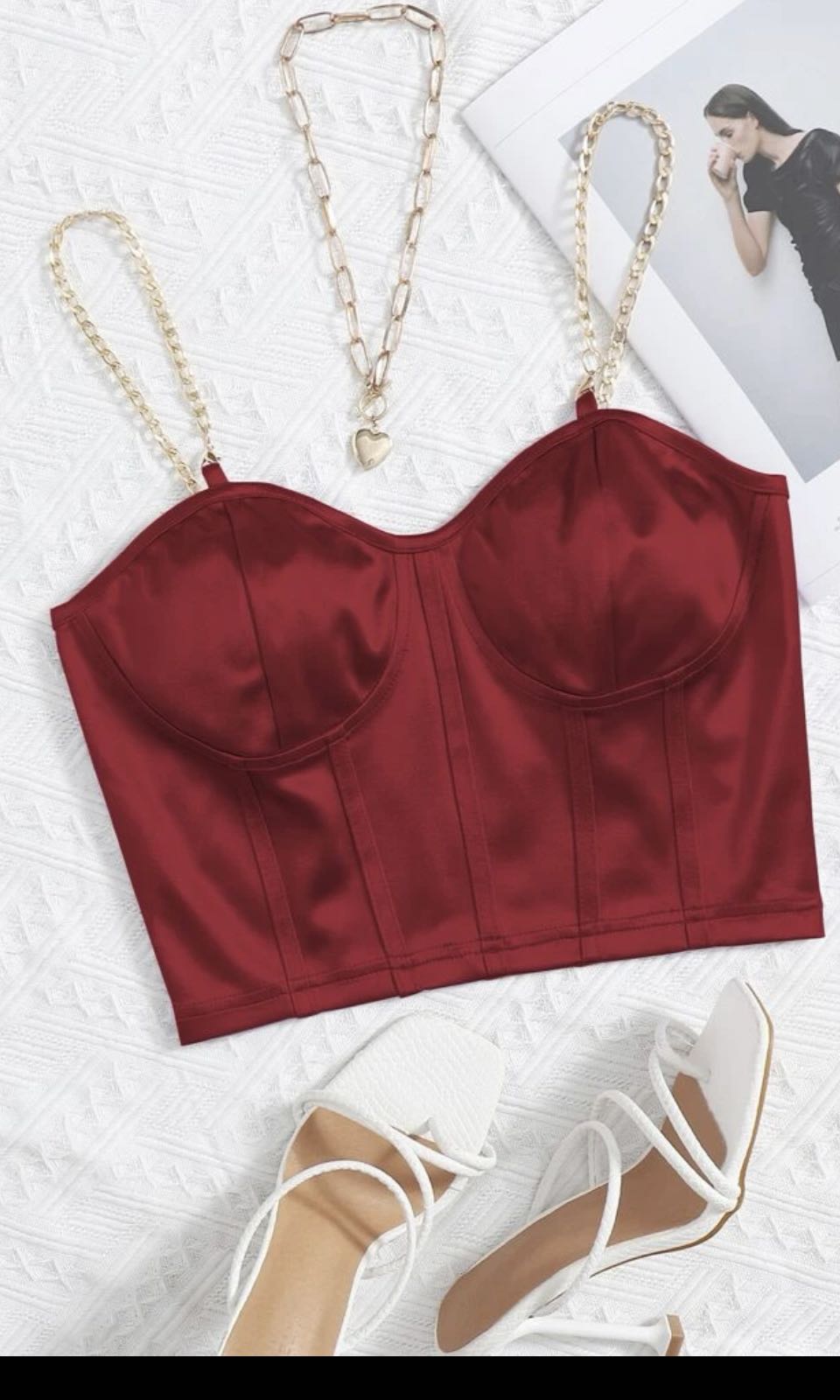 Zara Red bustier, Women's Fashion, Tops, Other Tops on Carousell