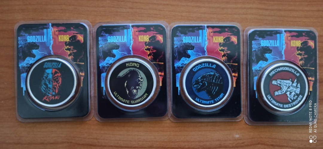 2021 1 oz Niue Godzilla & Kong Silver coin x 4, Hobbies & Toys ...