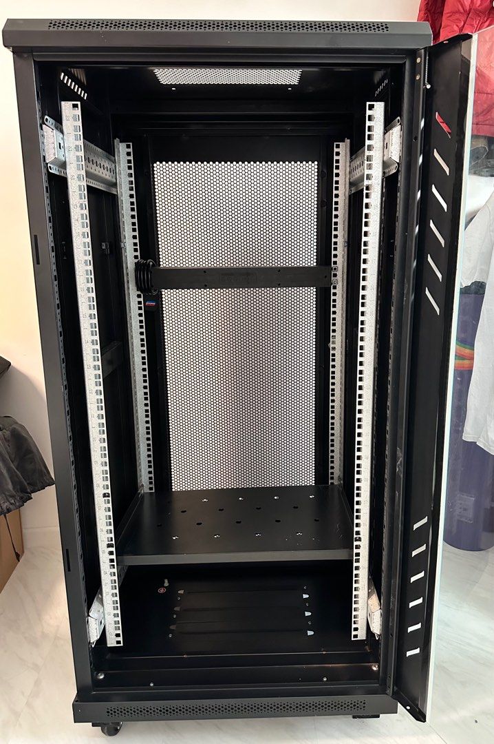 22U Server Rack with Wheels, Furniture & Home Living, Furniture ...