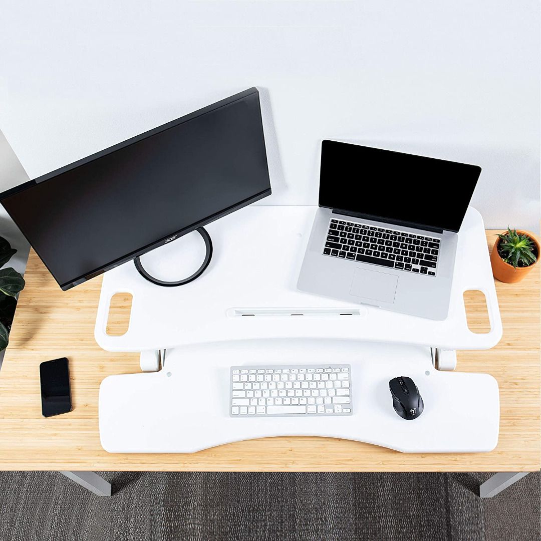 37 TechOrbits Rise-X Pro Wide Dual Monitor Desktop for Standing Desks ...