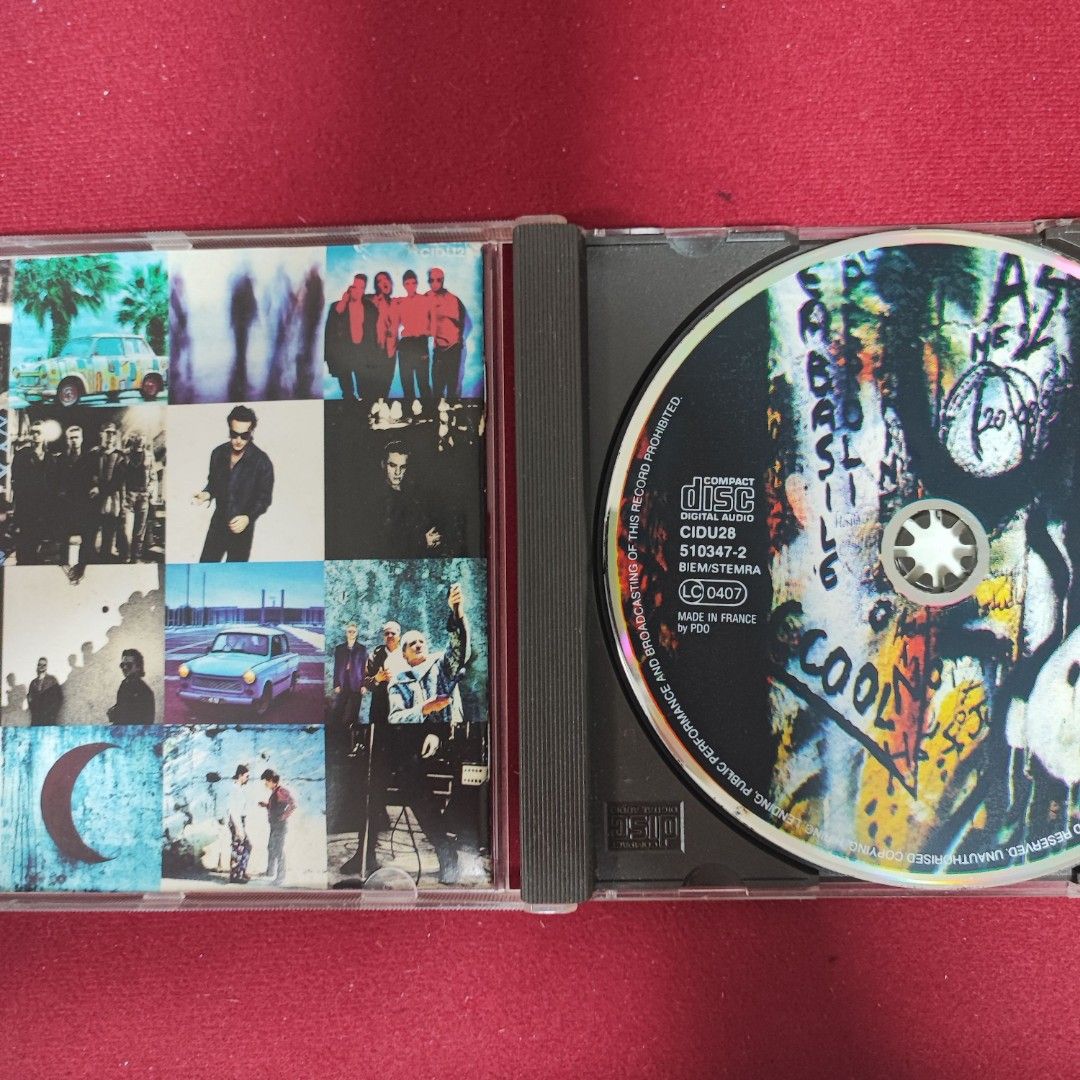 法國銀圈頭版 U2 - Achtung Baby CD / 1991 made in France by PDO 首版, 興趣及遊戲, 音樂 ...