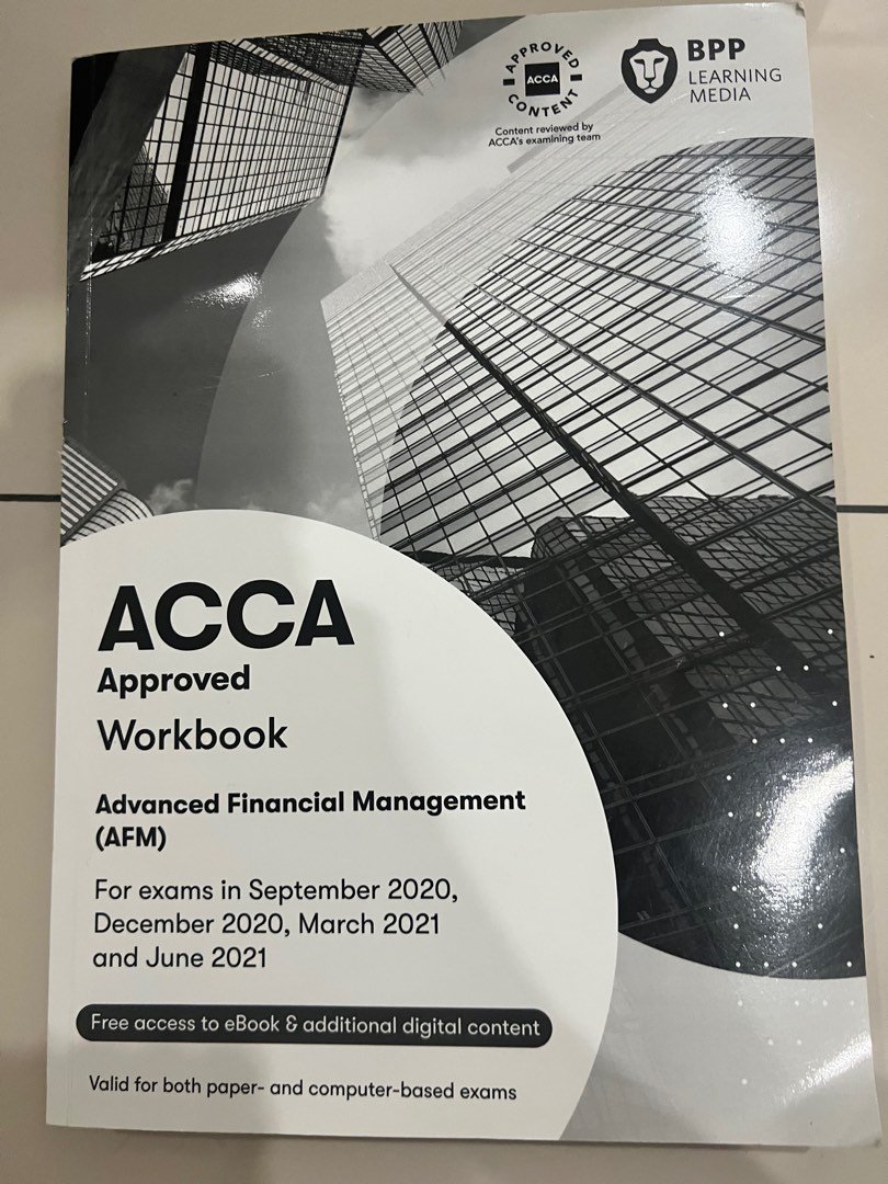(SET) ACCA BPP Advanced Financial Management (AFM) Workbook & PRK ...