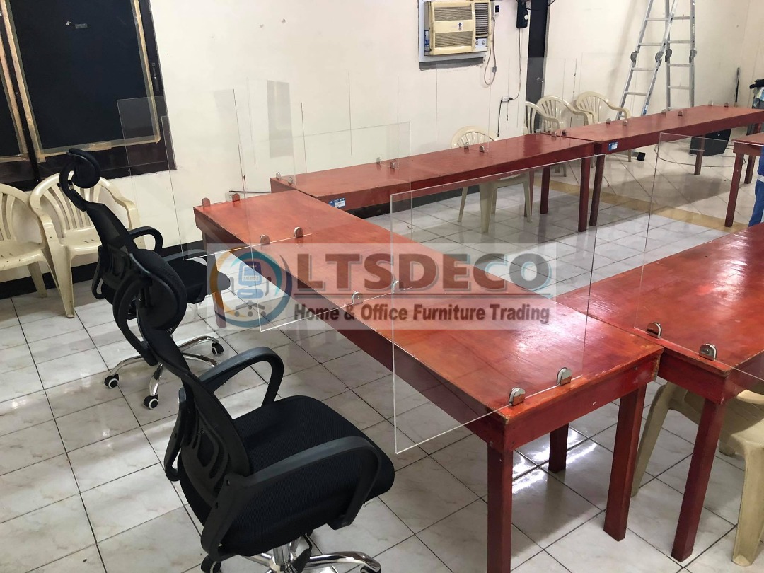 ACRYLIC TABLE OFFICE PARTITON, Furniture & Home Living, Furniture ...