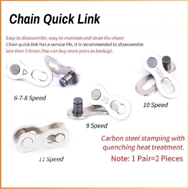 Alpha Premium Bicycle Quick Release Chains Quick dismantling Fit For 6 ...