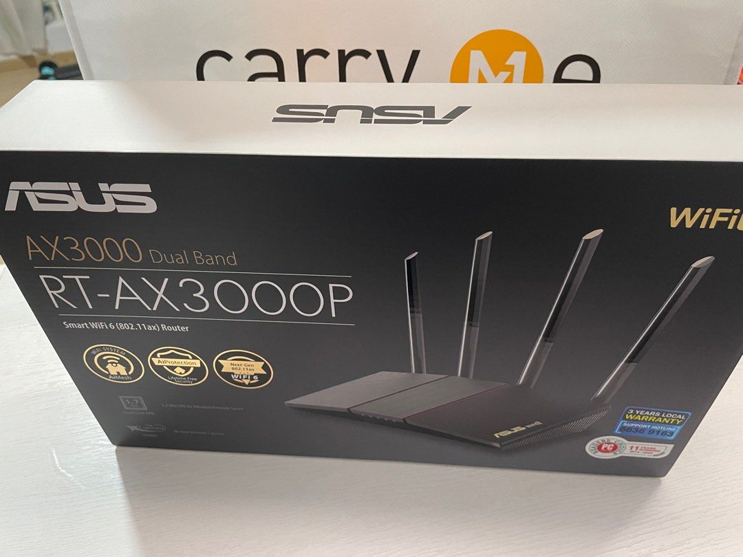 Asus RT-AX3000P Wifi 6 Router, Computers & Tech, Parts & Accessories ...