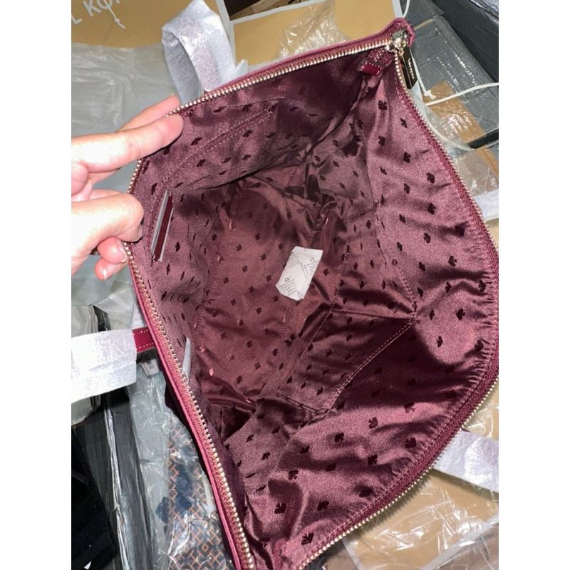 AUTHENTIC/ORIGINAL Kate Spade Kitt Large Nylon Tote Bag Deep Berry ...