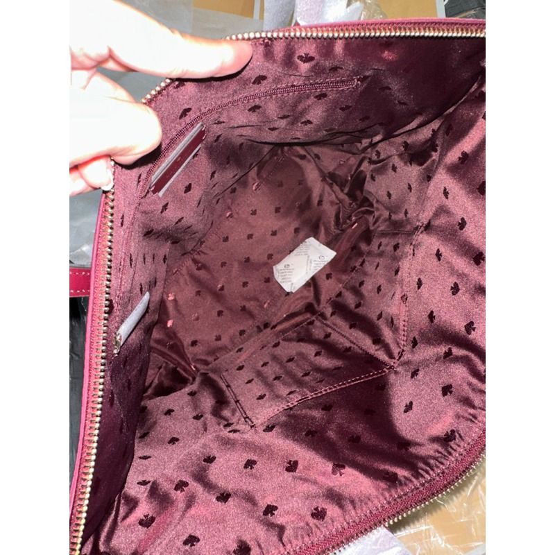 AUTHENTIC/ORIGINAL Kate Spade Kitt Large Nylon Tote Bag Deep Berry ...