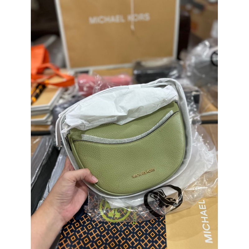 AUTHENTIC/ORIGINAL Michael Kors MK Dover Small Half Moon Crossbody Bag ...