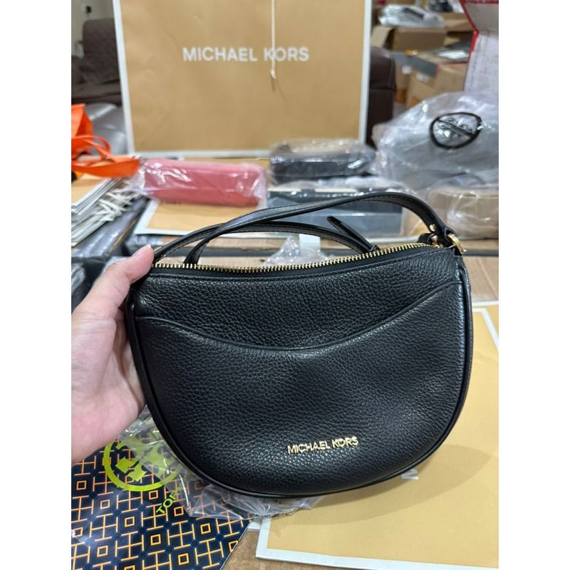 AUTHENTIC/ORIGINAL Michael Kors MK Dover Small Half Moon Crossbody Bag ...