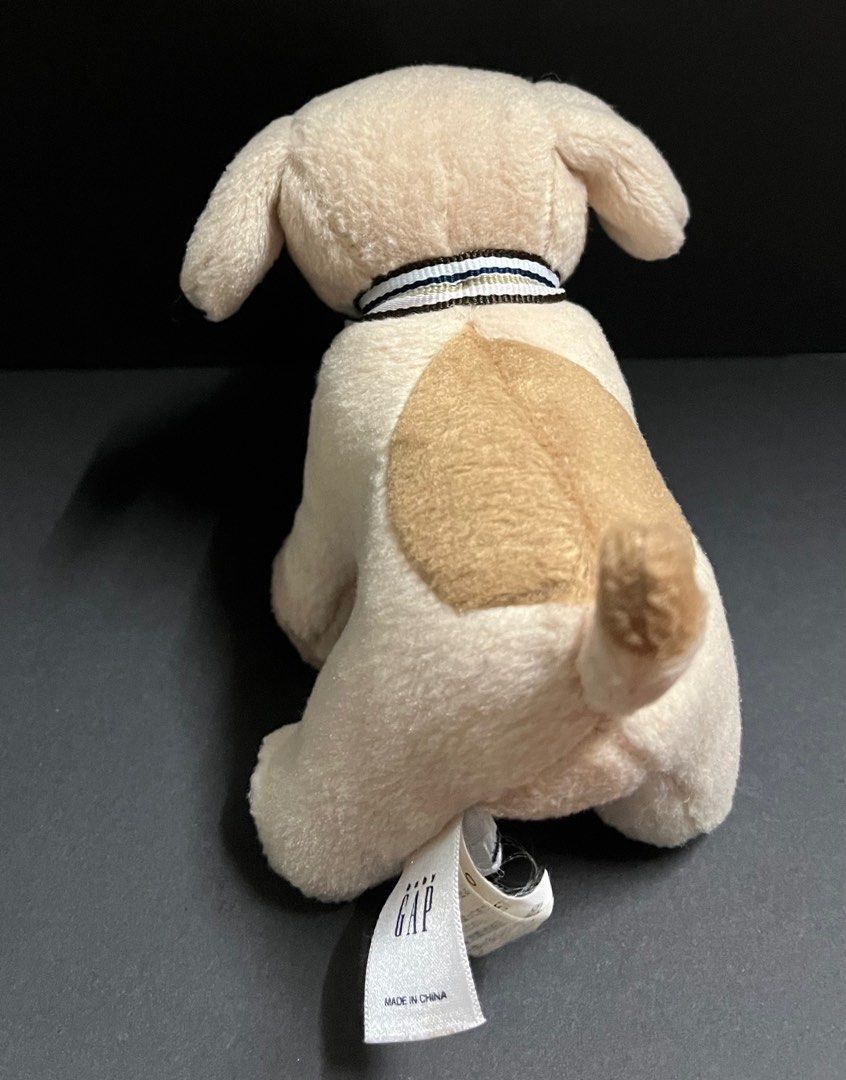 Baby Gap Jimmy Tan Dog Plush Brown Spots Barks Stripe Bow 5" Mini ...
