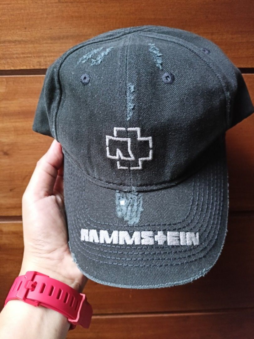 BALENCIAGA x RAMMSTEIN Distressed cap, Men's Fashion, Watches ...