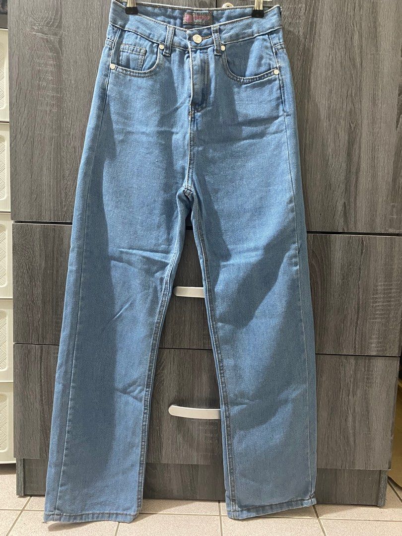 Beepop straight leg denim jeans, Women's Fashion, Bottoms, Jeans on ...