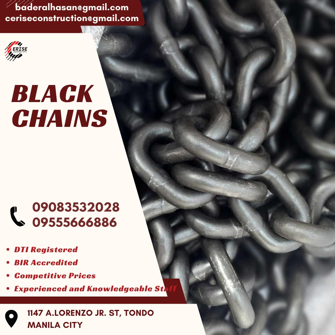 BLACK CHAINS | CHAINS | CHAIN | GALVANIZED CHAIN | STAINLESS CHAINS ...