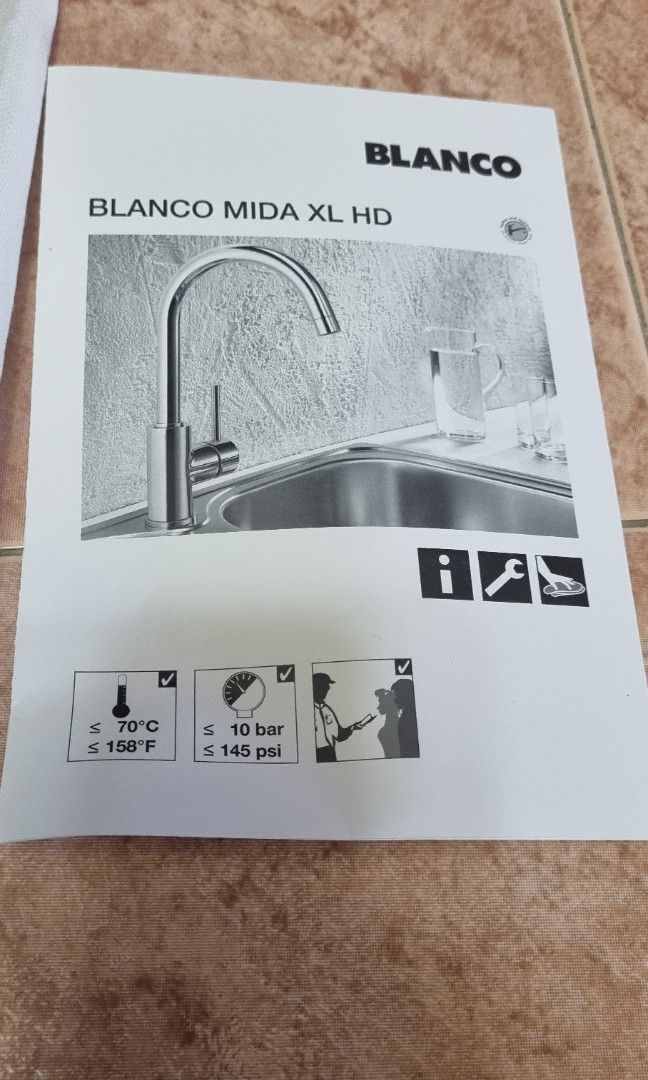 Blanco Mida Xl HD Kitchen Sink Tap, Furniture & Home Living, Bathroom ...