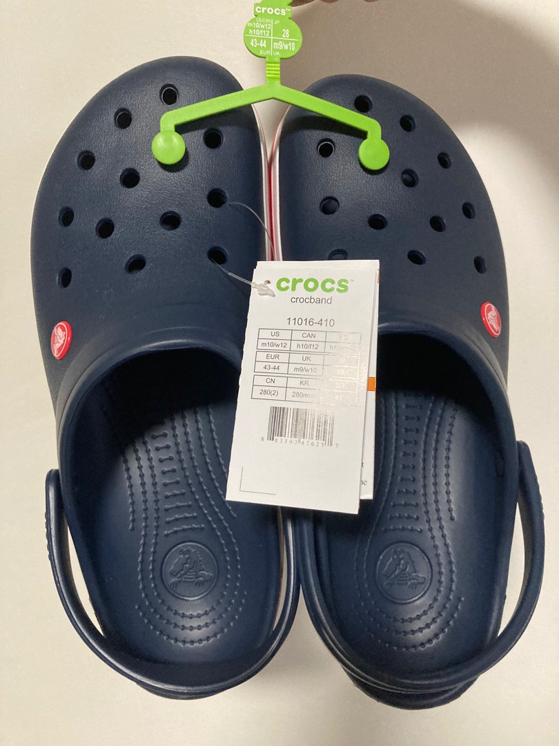 Brand New Crocs Crocband Clog - US M10/W12 - Navy, Men's Fashion ...