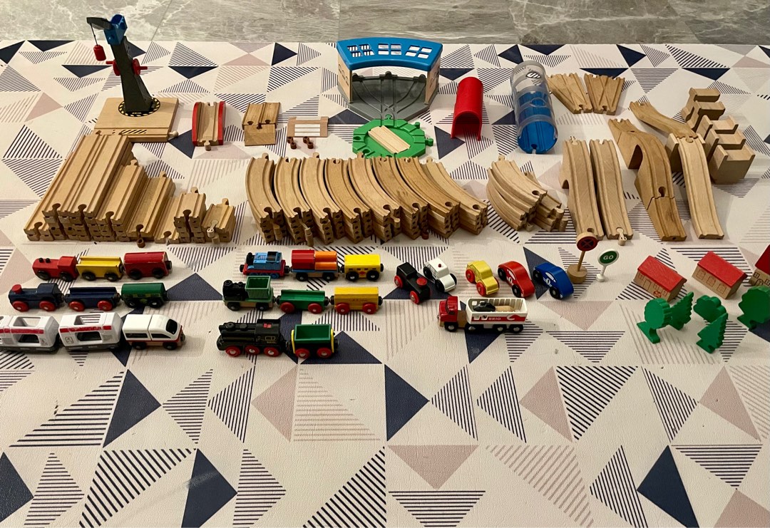 BRIO Wooden Railway - huge set of >100 parts, Hobbies & Toys, Toys ...