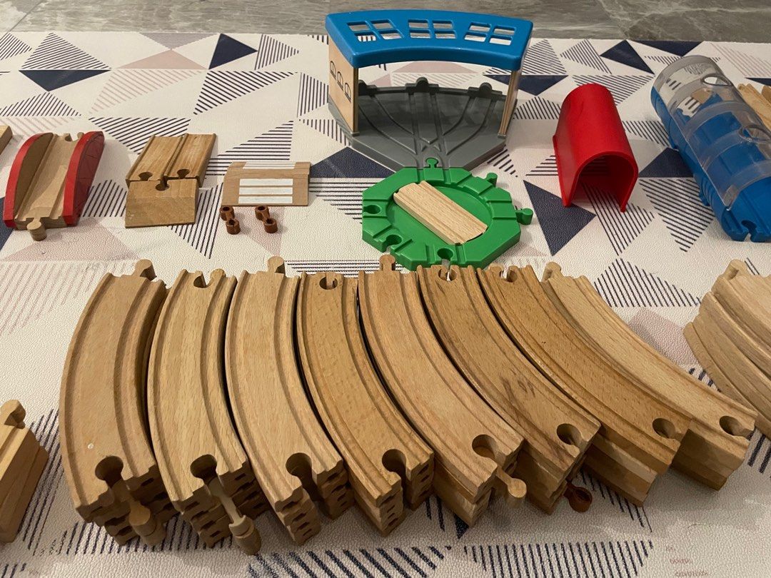 BRIO Wooden Railway - huge set of >100 parts, Hobbies & Toys, Toys ...