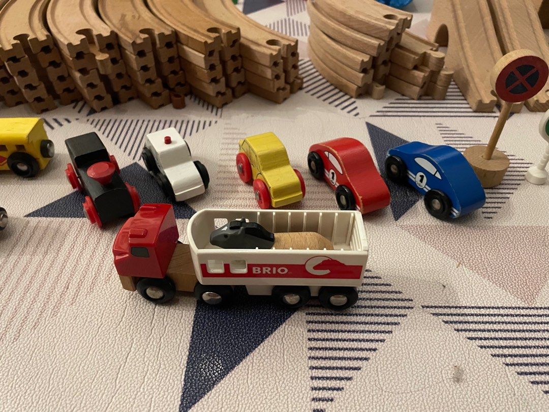 BRIO Wooden Railway - huge set of >100 parts, Hobbies & Toys, Toys ...