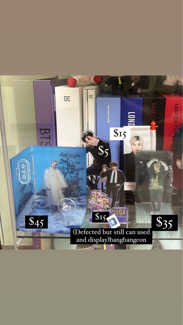 BTS SUGA ACRYLIC STANDEE, Hobbies & Toys, Memorabilia & Collectibles, K ...