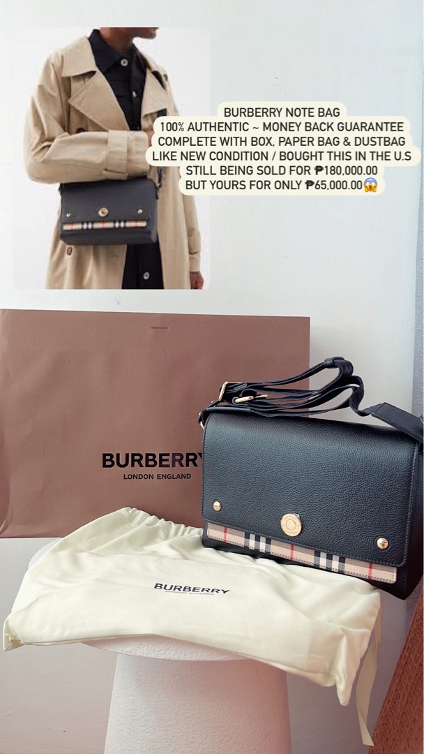 Burberry Note Bag, Luxury, Bags & Wallets on Carousell