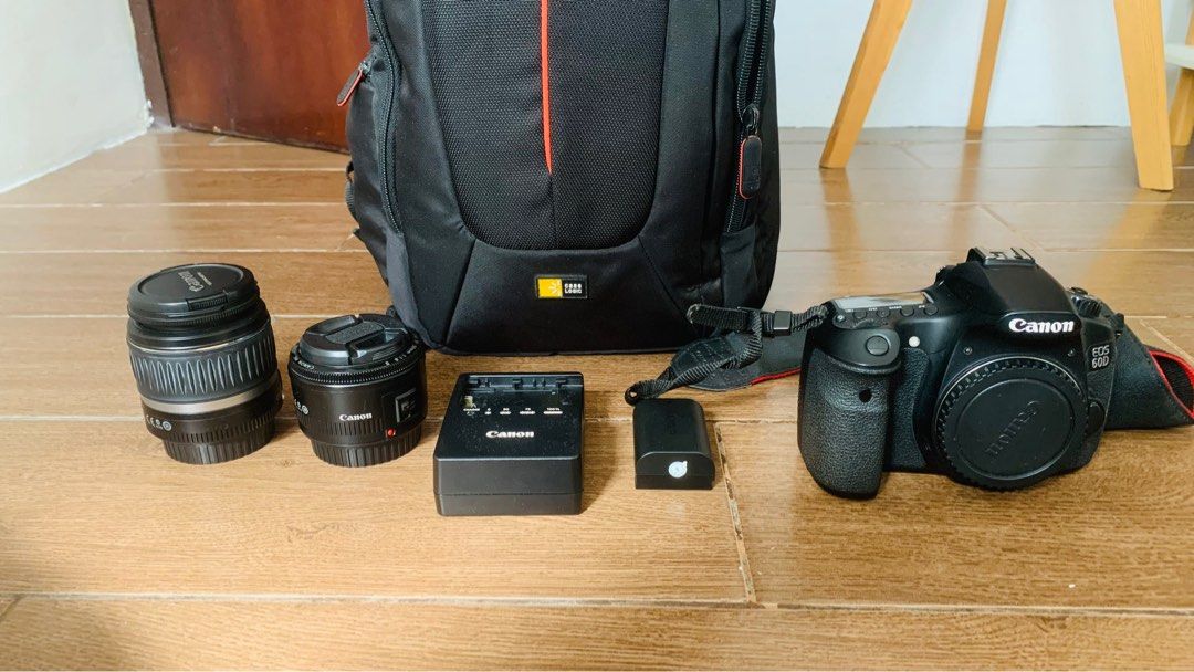 Canon EOS 60D, 2 lenses, Case Logic camera bag // Swap for digicam ...