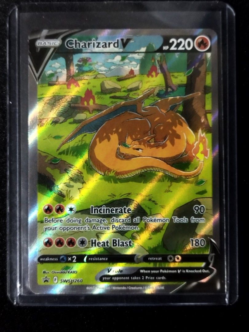 Charizard V UPC Promo Pokemon card Sleeping Charizard, Hobbies & Toys ...