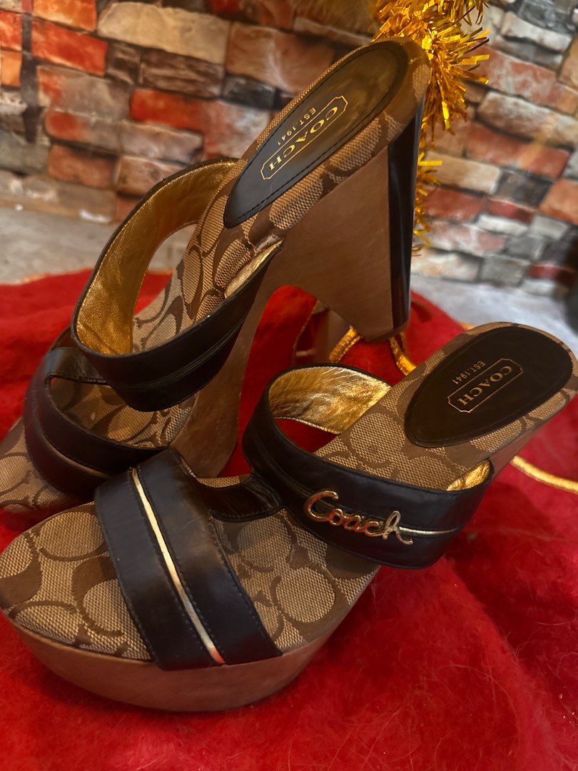 Coach heels, Women's Fashion, Footwear, Heels on Carousell