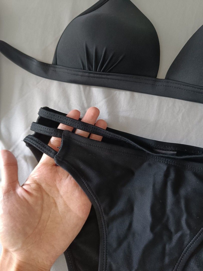 Coco Cabana Swim Black Two Piece Bikini Set, Women's Fashion, Swimwear ...